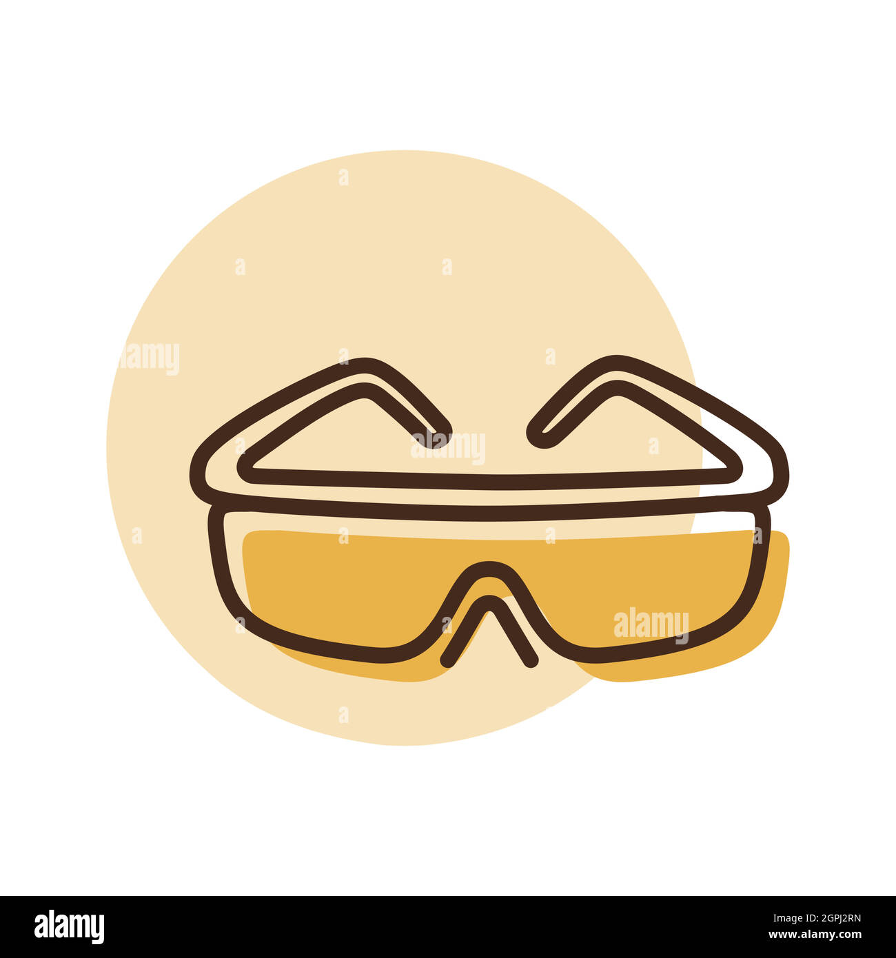 Safety glasses icon flat Cut Out Stock Images & Pictures - Alamy