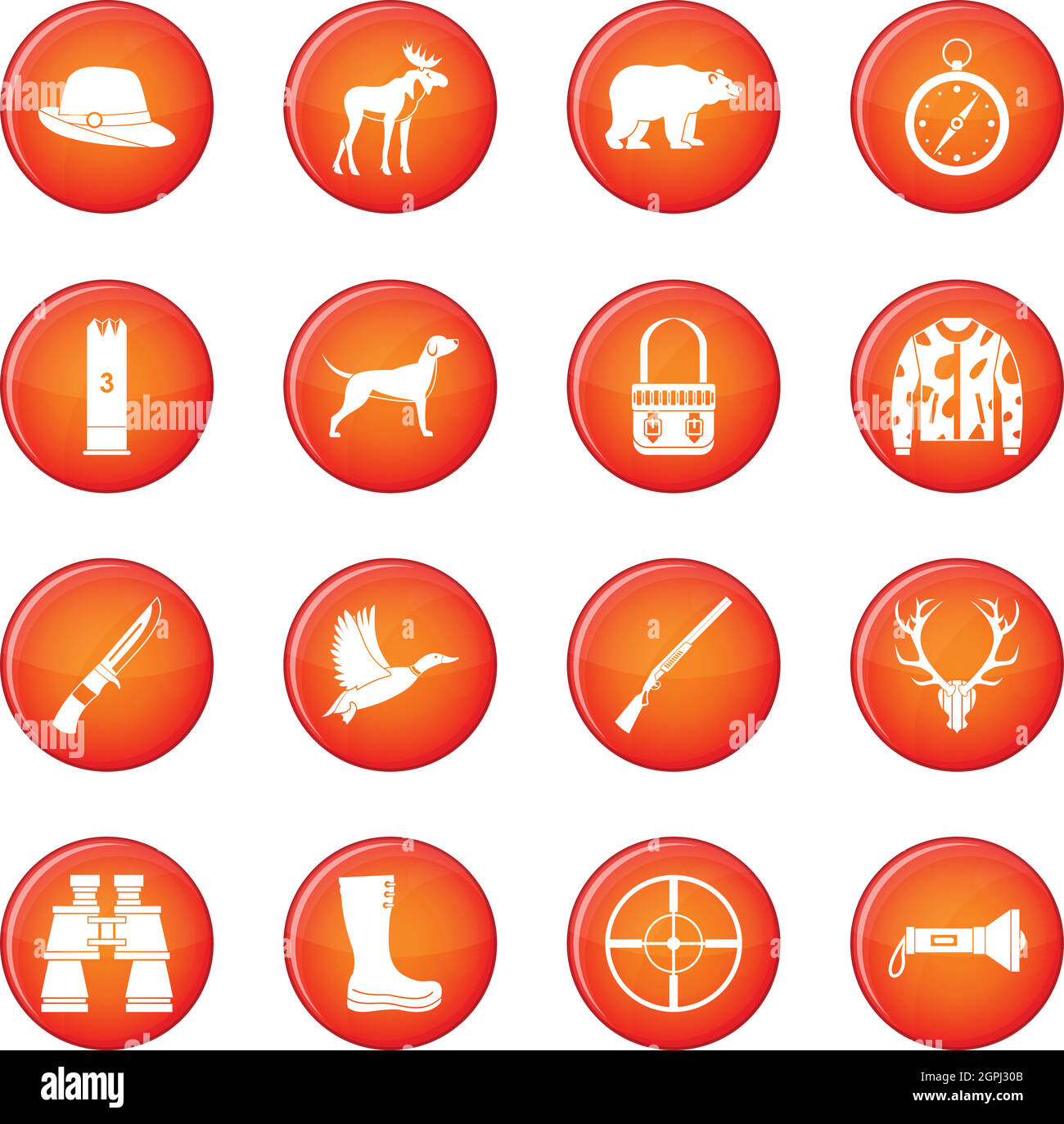 Hunting icons vector set Stock Vector Image & Art - Alamy