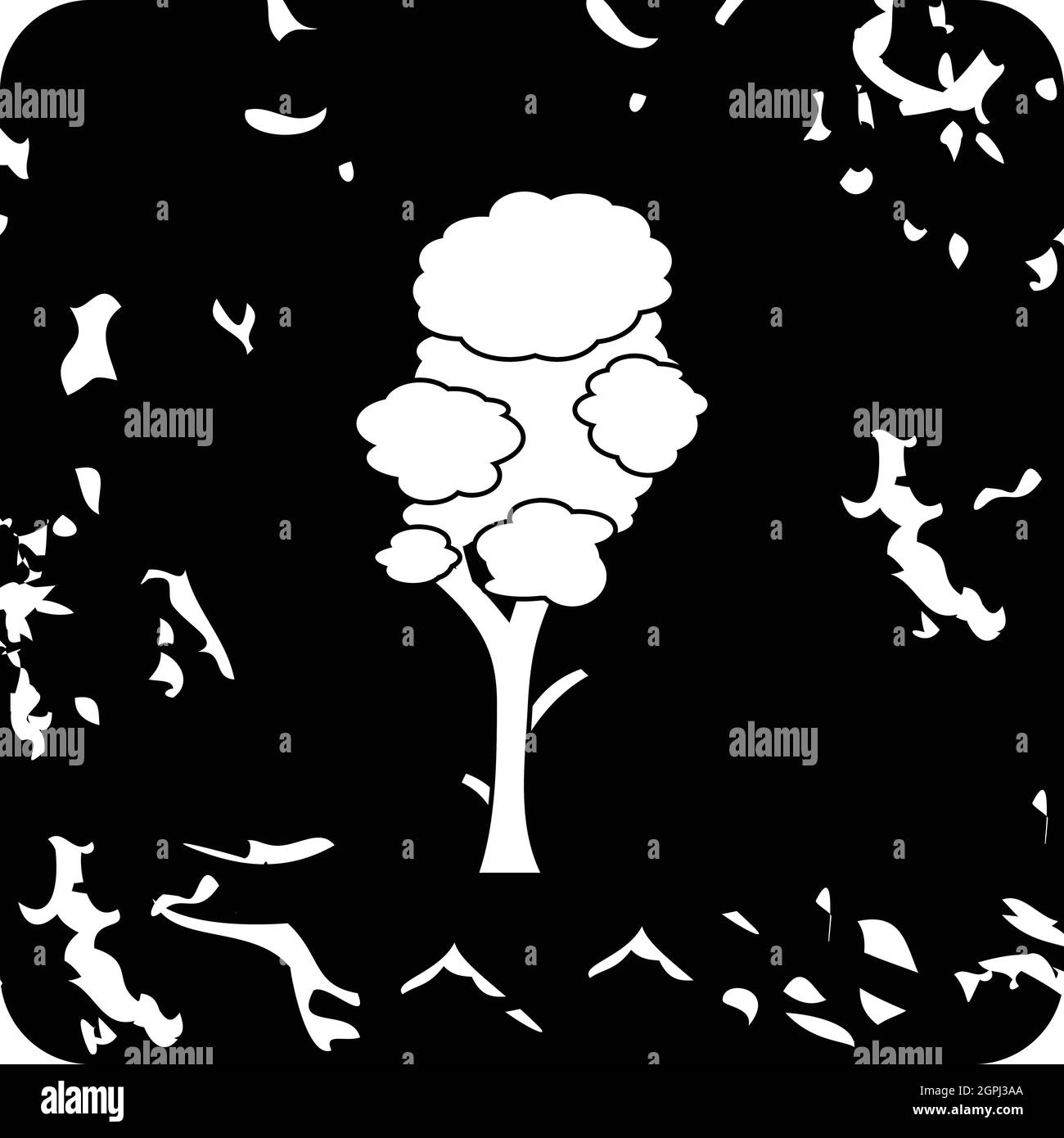 High tree icon, grunge style Stock Vector Image & Art - Alamy