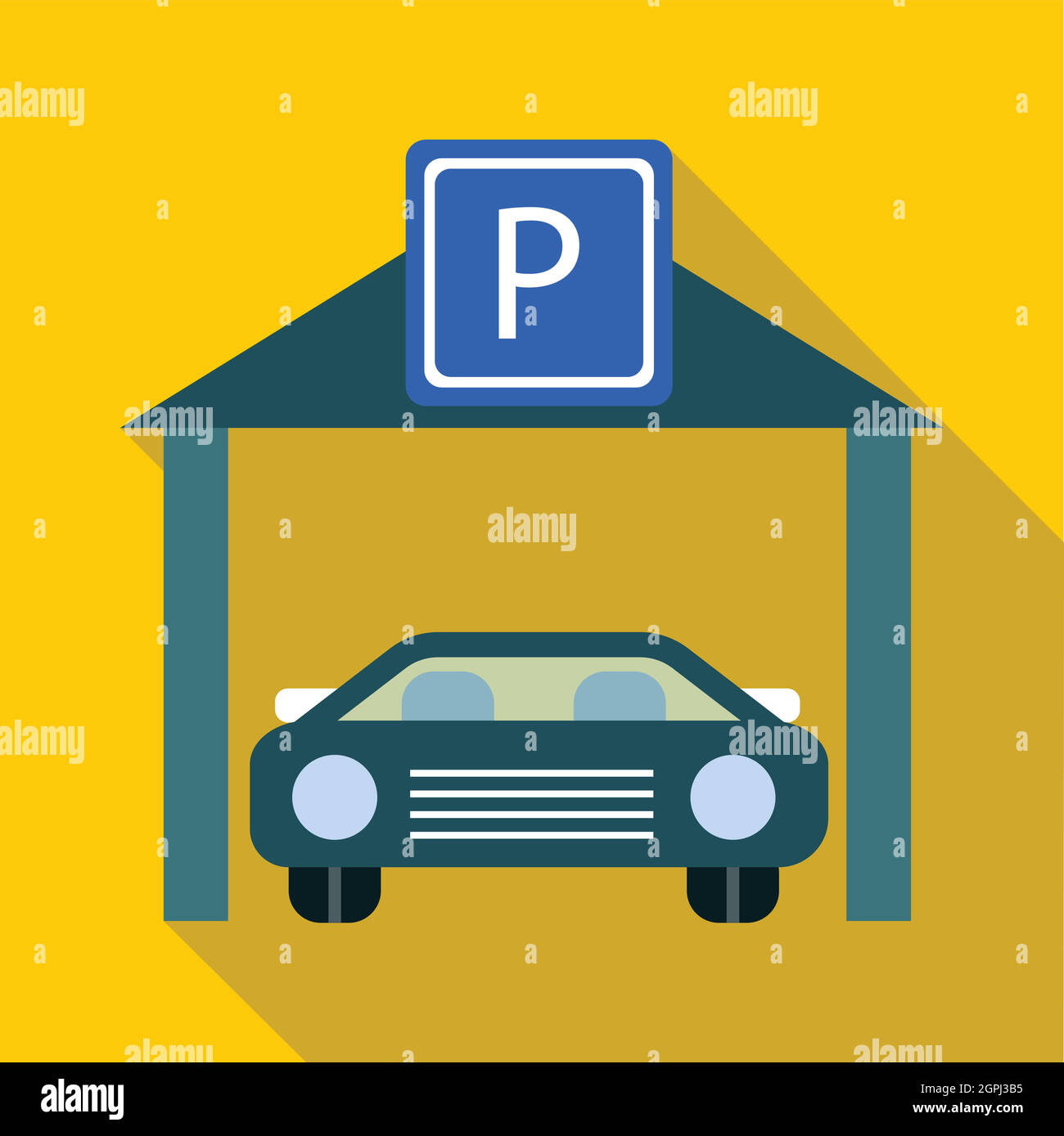 Car parking icon, flat style Stock Vector Image & Art - Alamy