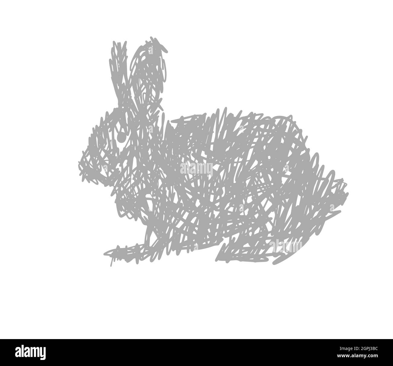 Graphic rabbit hatching. Vector illustration Stock Vector Image & Art ...