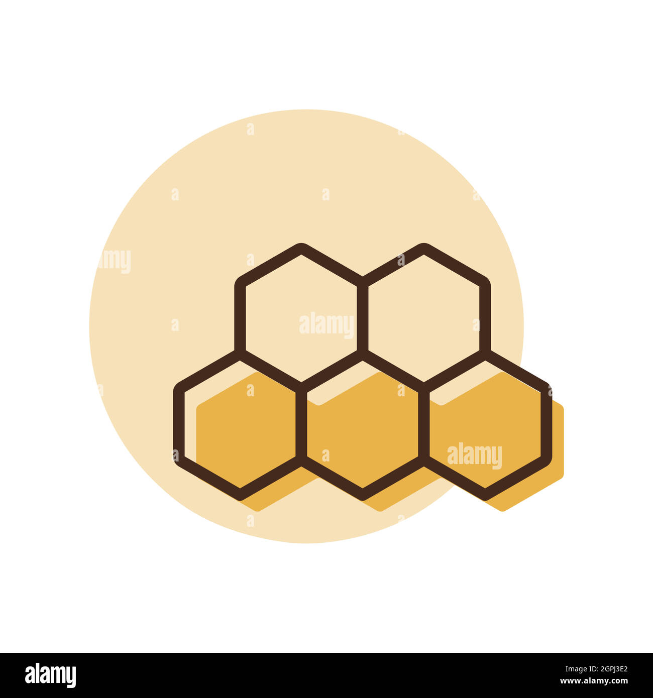 Honeycomb bee vector flat Stock Vector Images - Alamy