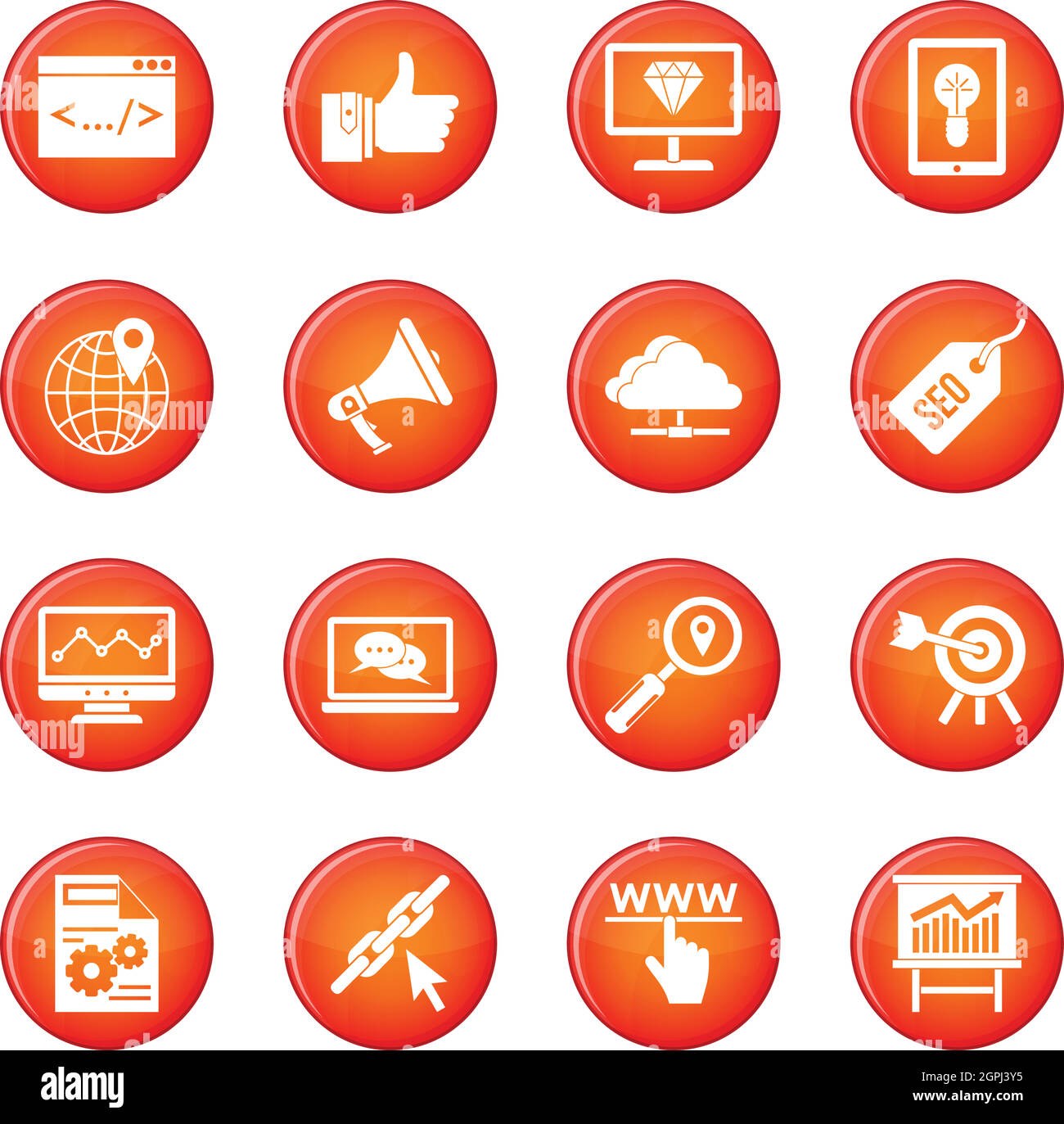 SEO icons vector set Stock Vector Image & Art - Alamy