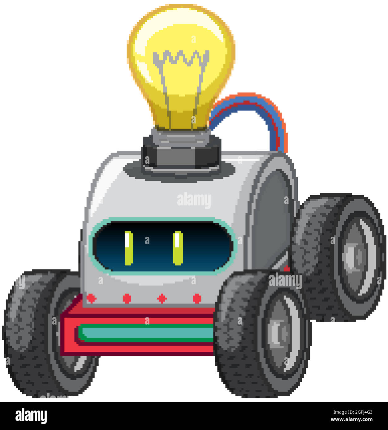 Kids playing with robot toy Stock Vector Images - Alamy