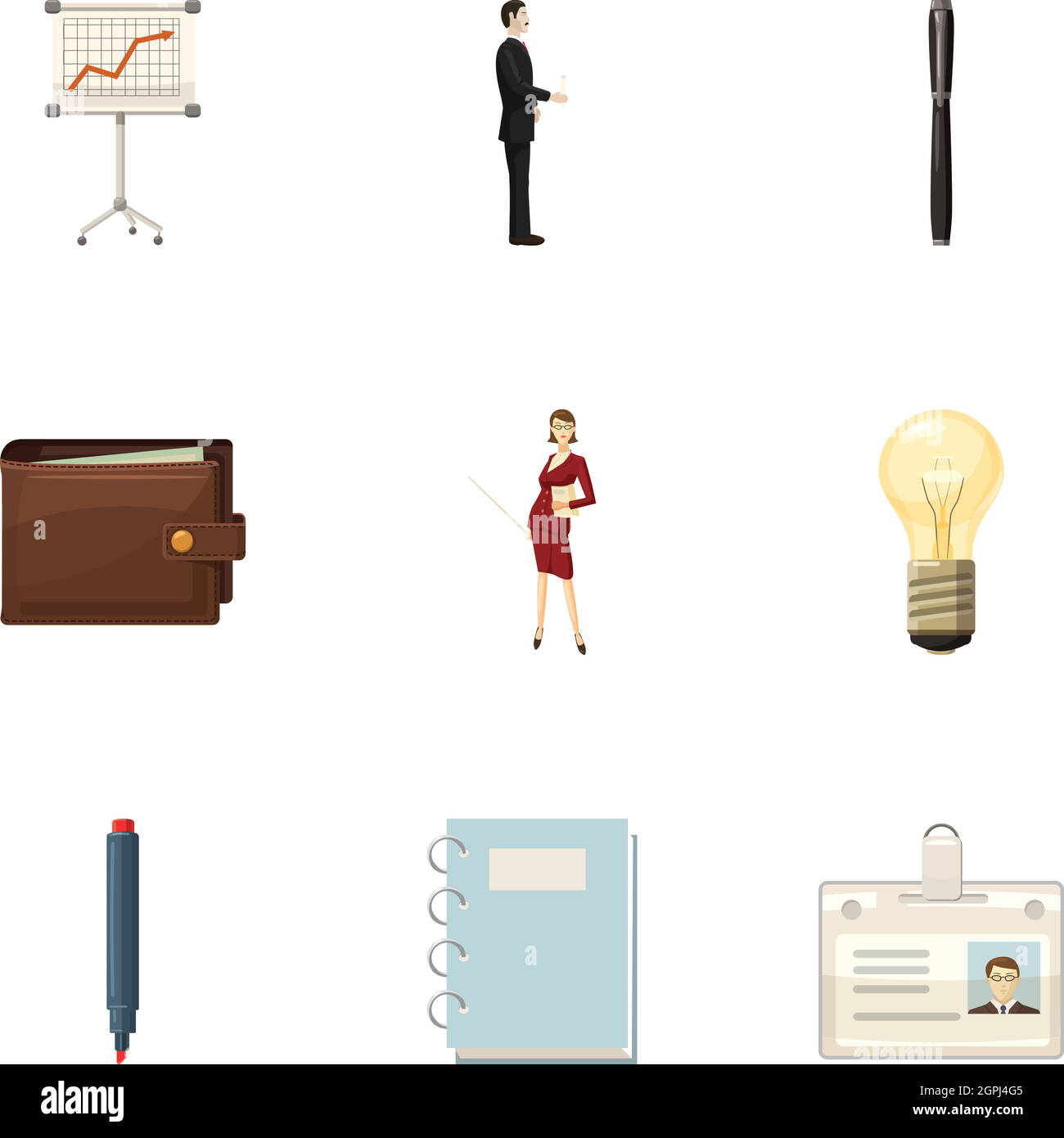 Business icons set, cartoon style Stock Vector Image & Art - Alamy