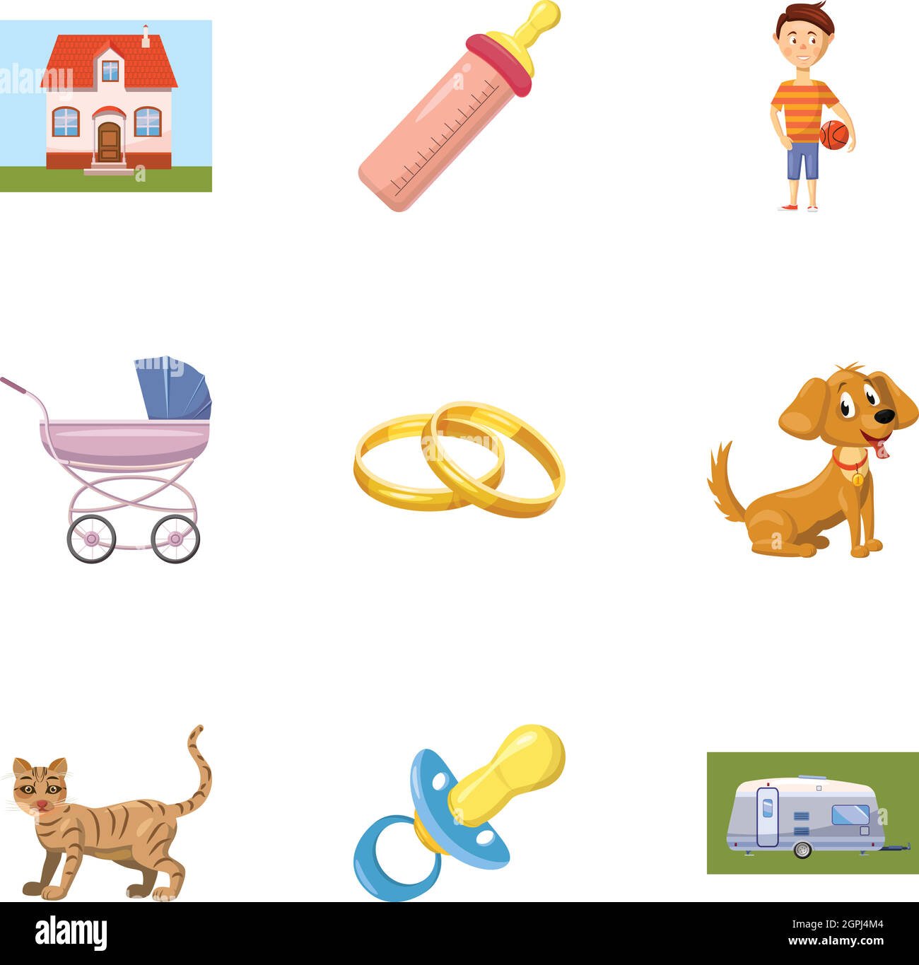 Family child icons set, cartoon style Stock Vector Image & Art - Alamy