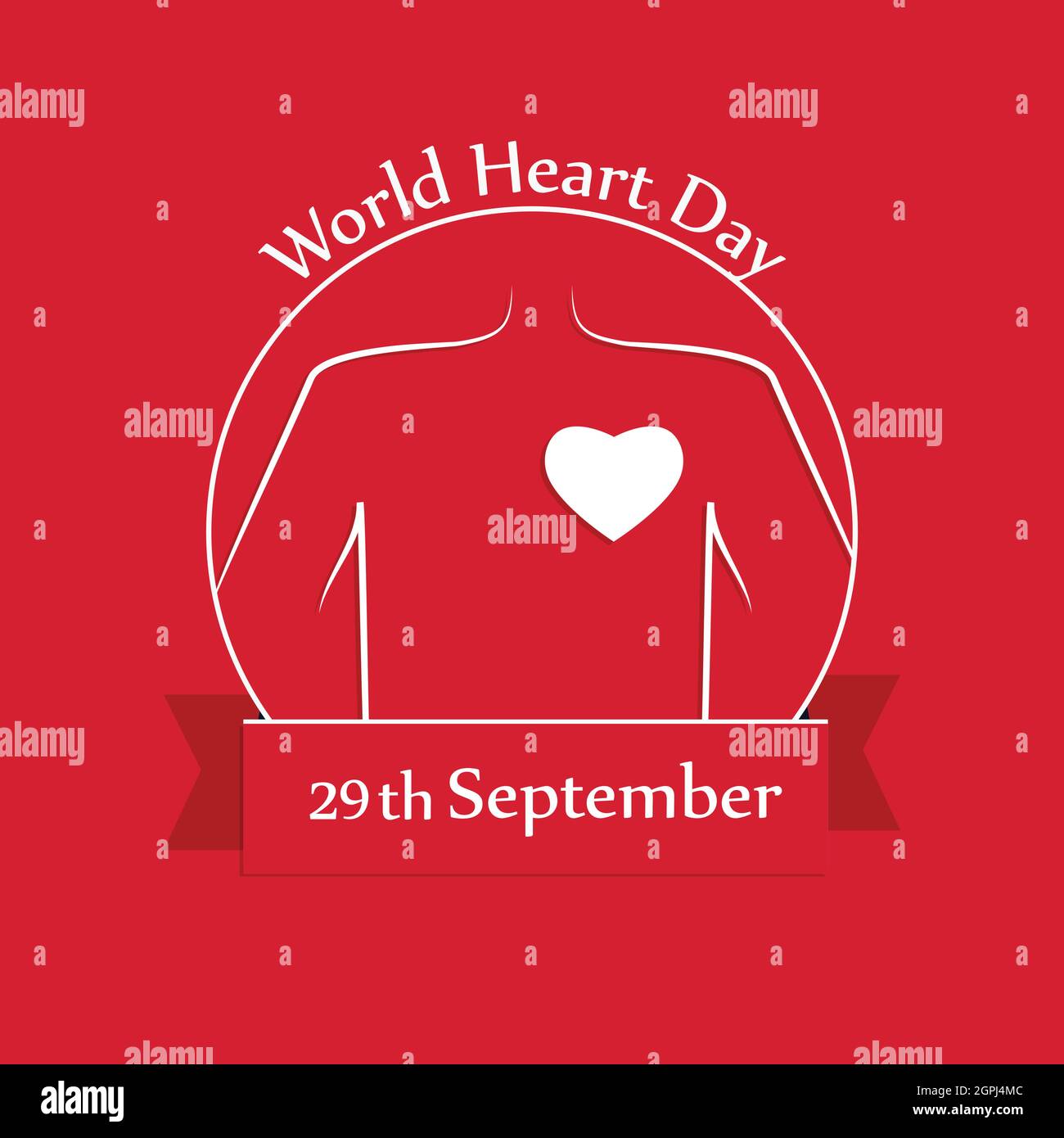 World Heart Day Background Stock Vector Image & Art - Alamy