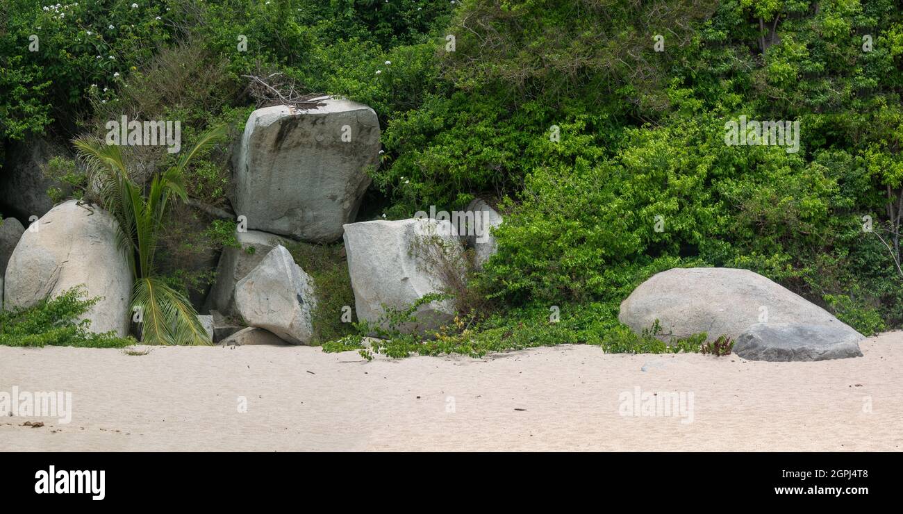 Huge Stones Piled up on the Sand in Tayrona Park, Colombia Stock Photo ...