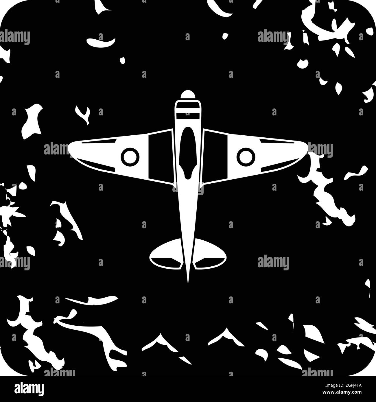 Army plane icon, grunge style Stock Vector Image & Art - Alamy