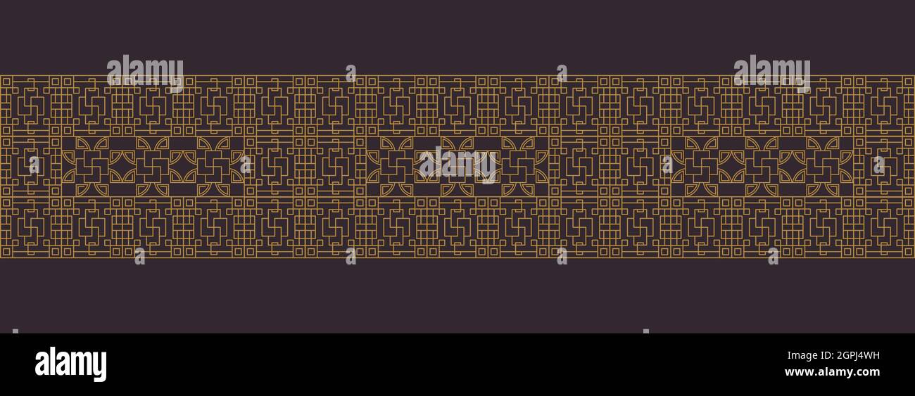 Chinese, Japanese, Asian luxurious traditional frame border patterns ...