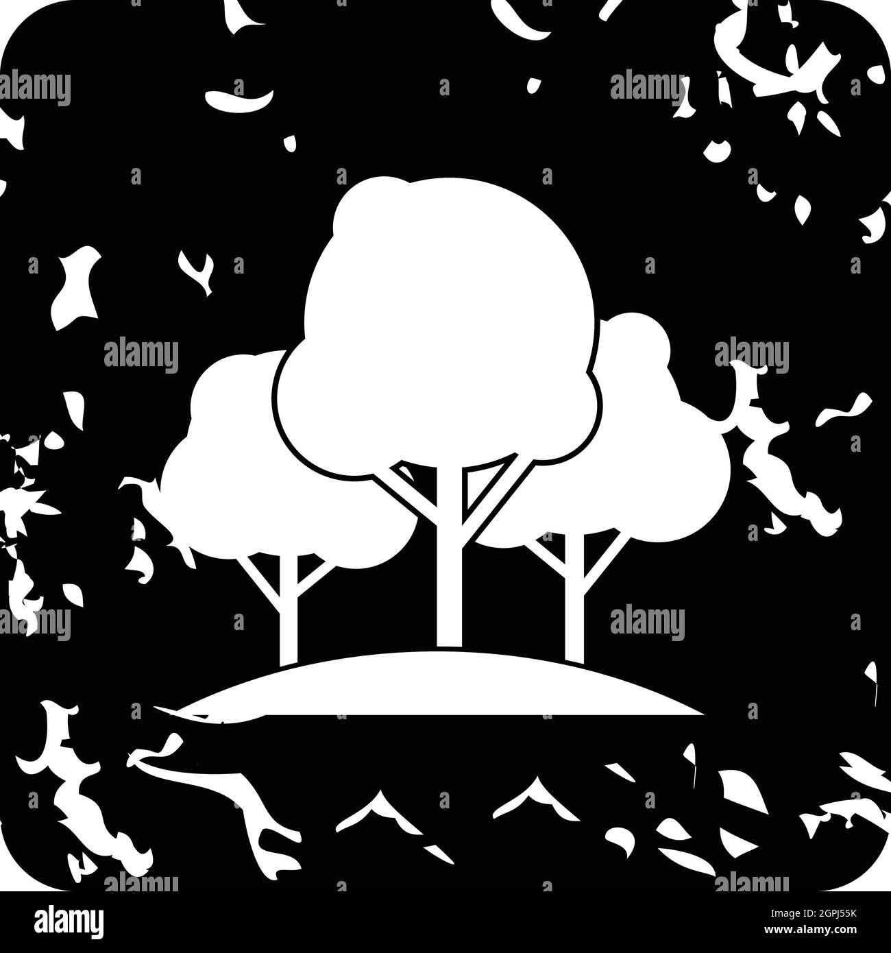 Trees forest icon vector Black and White Stock Photos & Images - Alamy