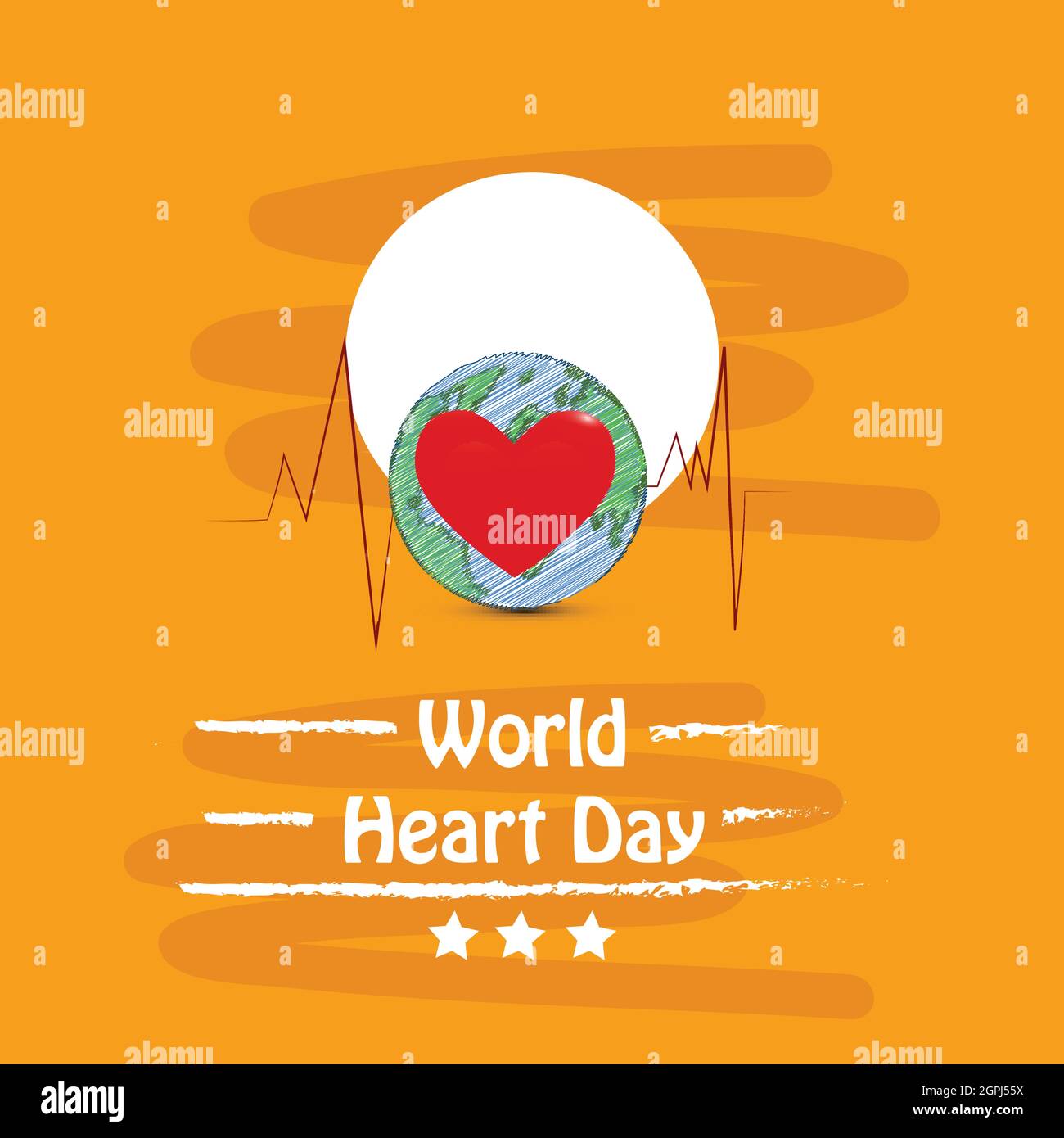 World Heart Day Background Stock Vector Image & Art - Alamy