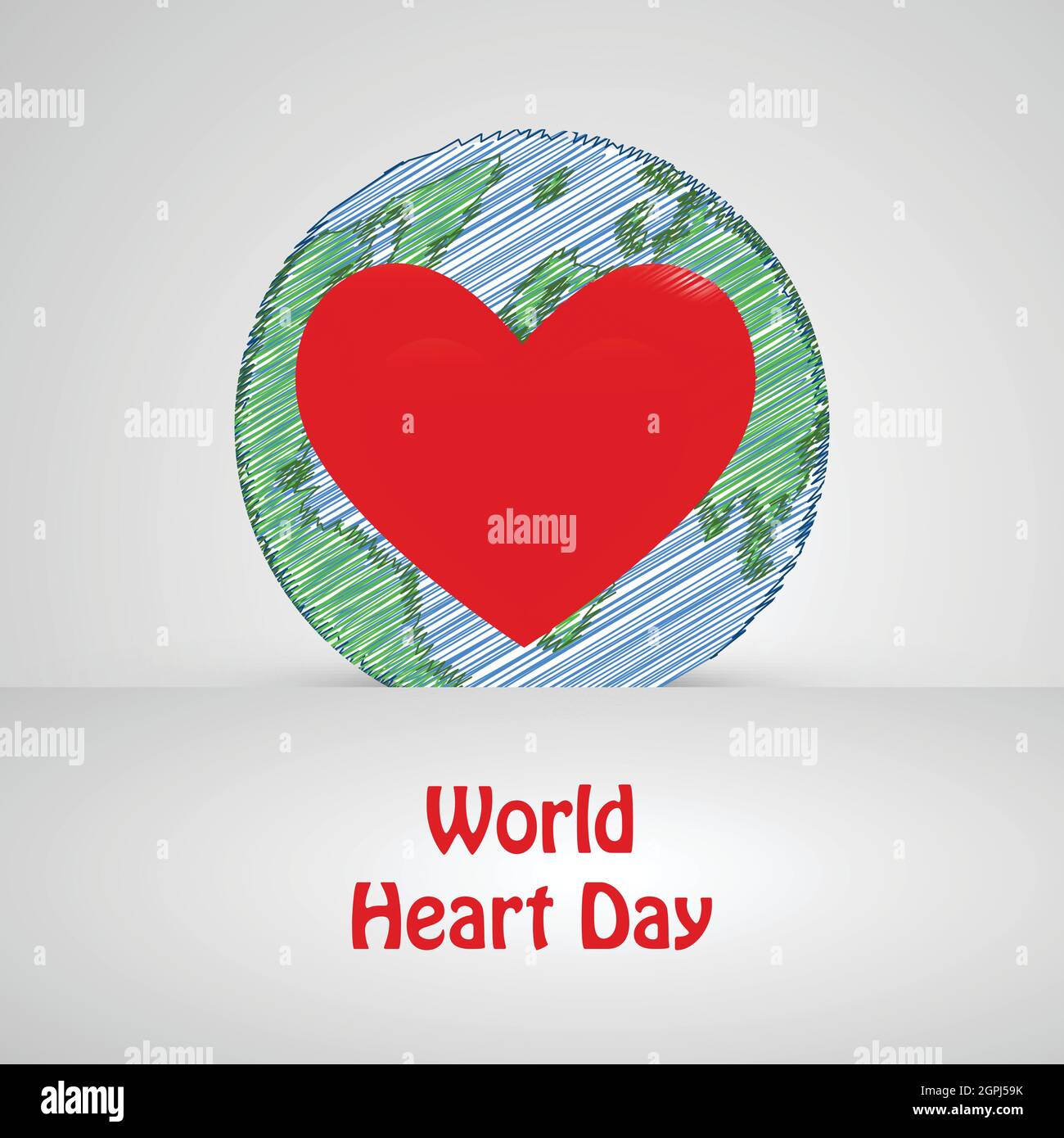 World Heart Day Background Stock Vector Image & Art - Alamy