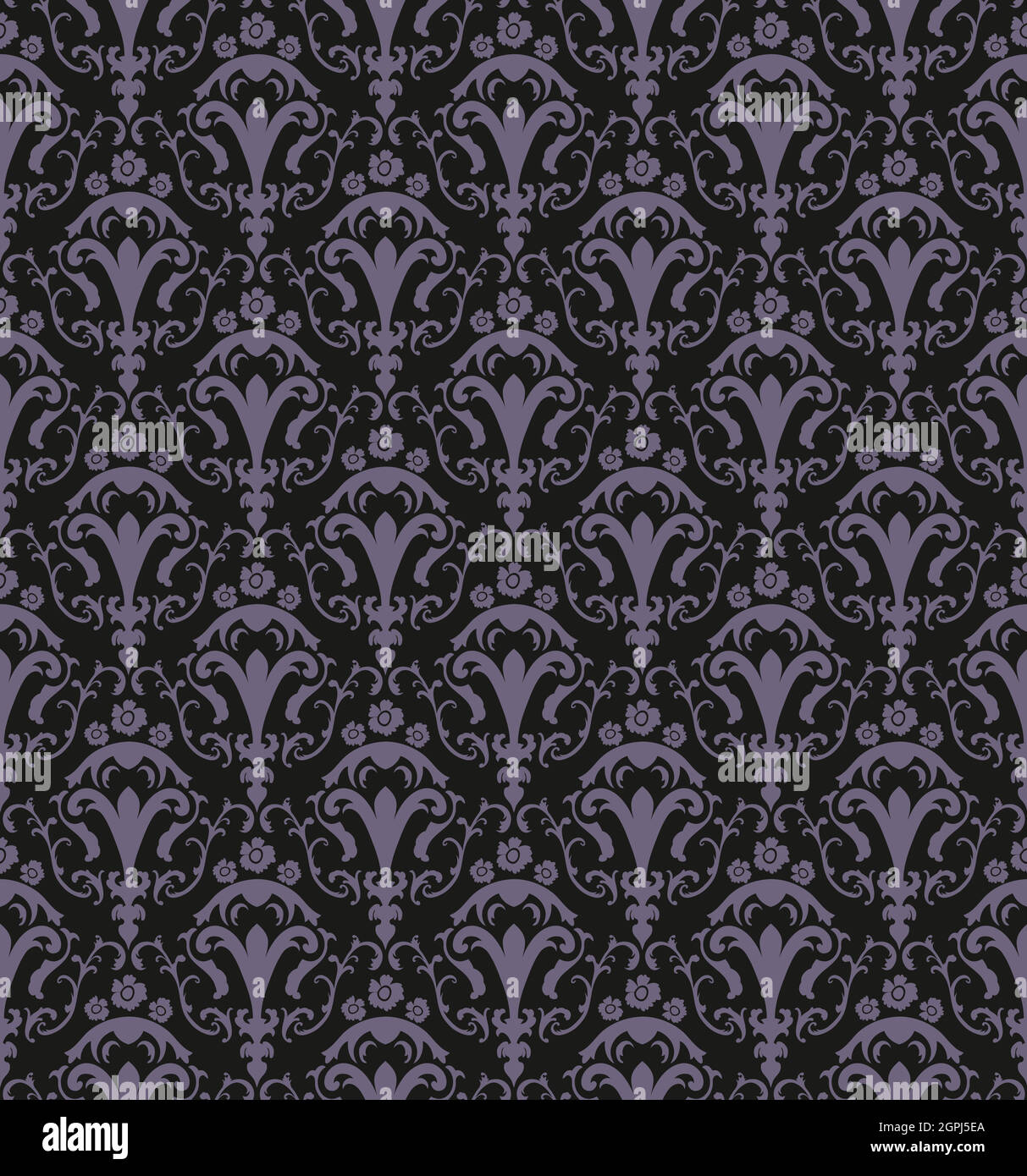 Retro seamless damask pattern hi-res stock photography and images - Alamy