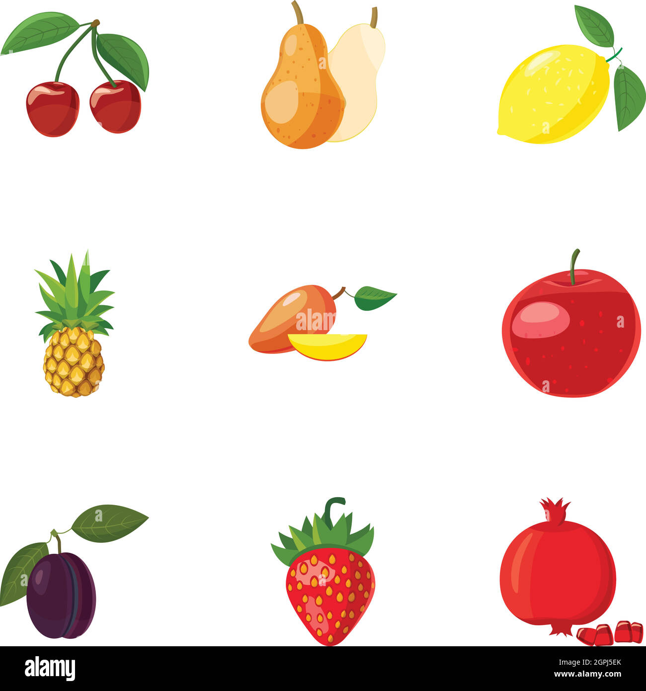 Farm fruits icons set, cartoon style Stock Vector Image & Art - Alamy