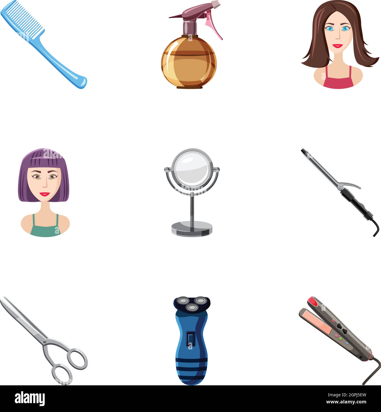 Barbershop icon set Stock Vector Images - Alamy