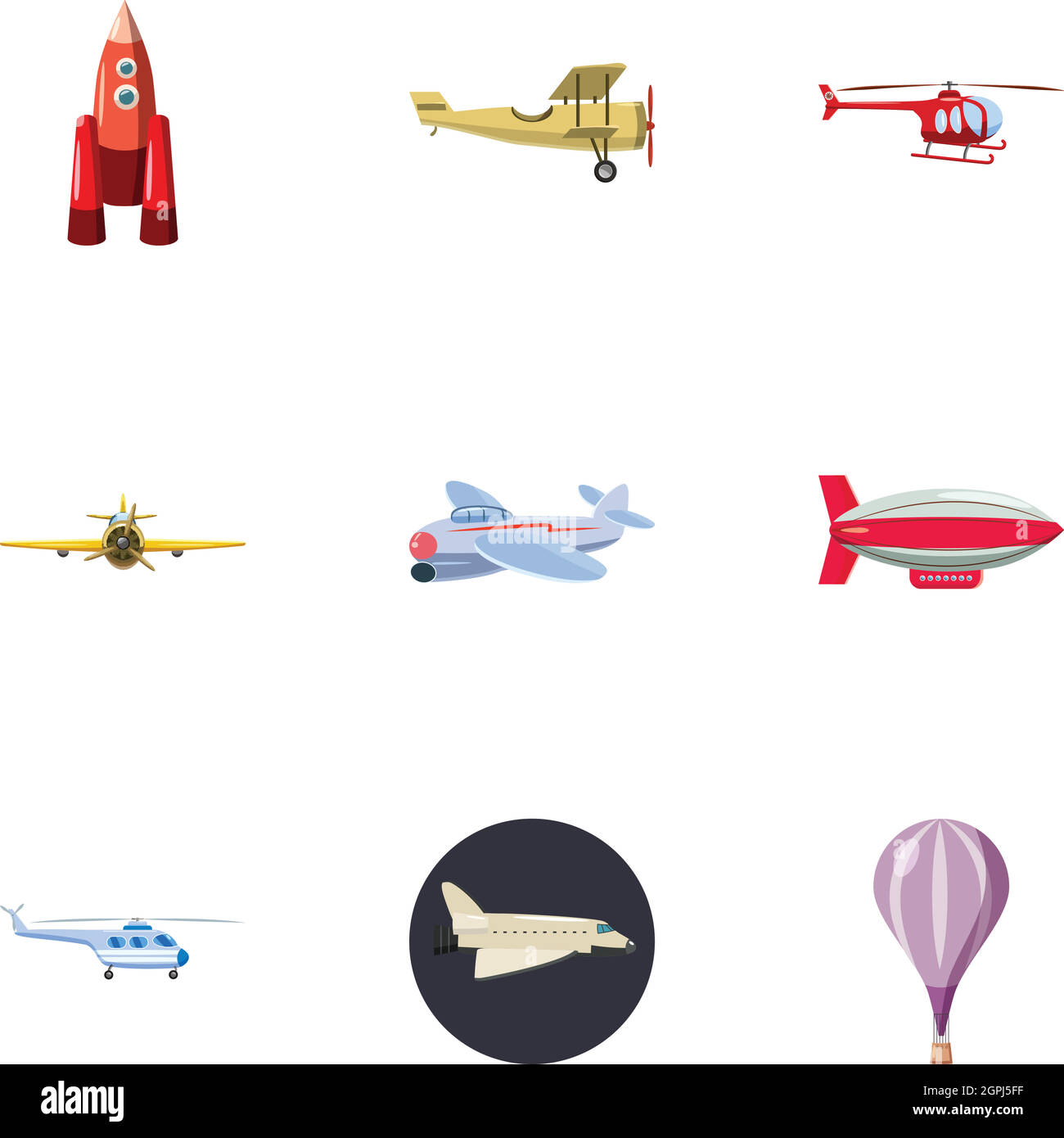 Flying device icons set, cartoon style Stock Vector Image & Art - Alamy