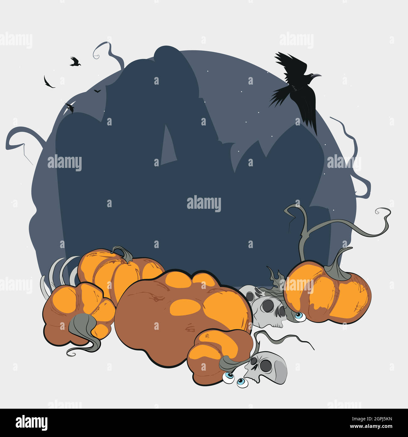 Vector Halloween cover website with space for text Stock Vector Image ...