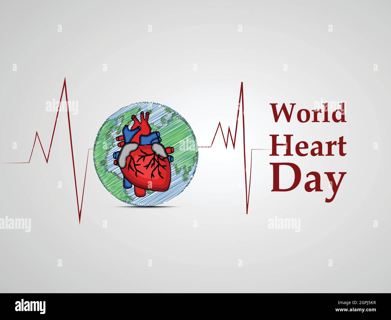 World Heart Day Background Stock Vector Image & Art - Alamy