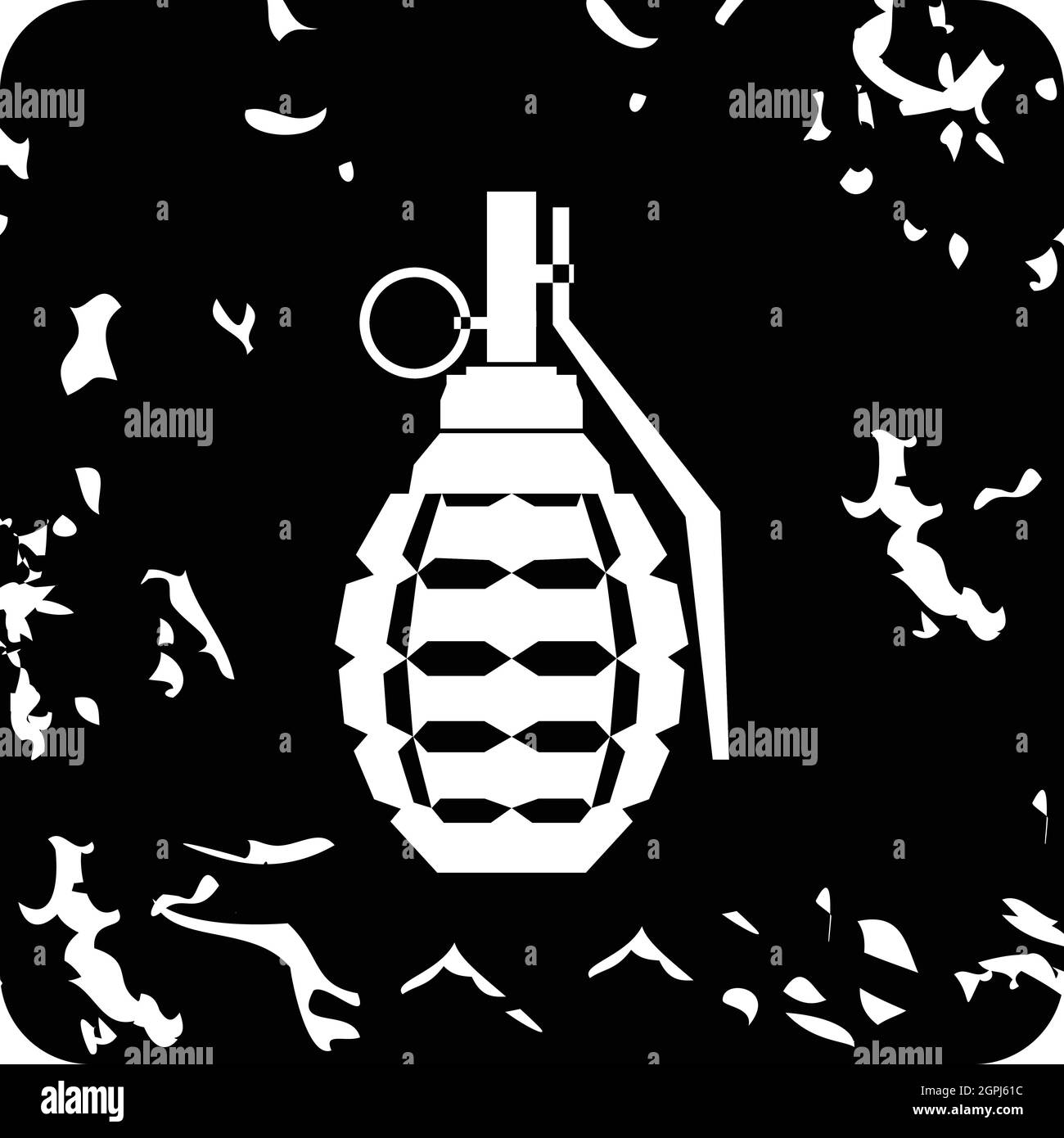 Grenade icon, grunge style Stock Vector Image & Art - Alamy