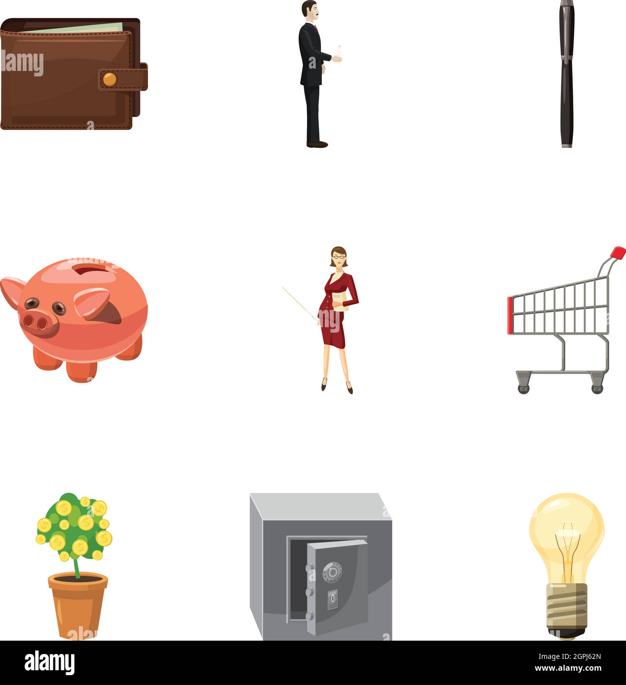 Marketing icons set, cartoon style Stock Vector Image & Art - Alamy