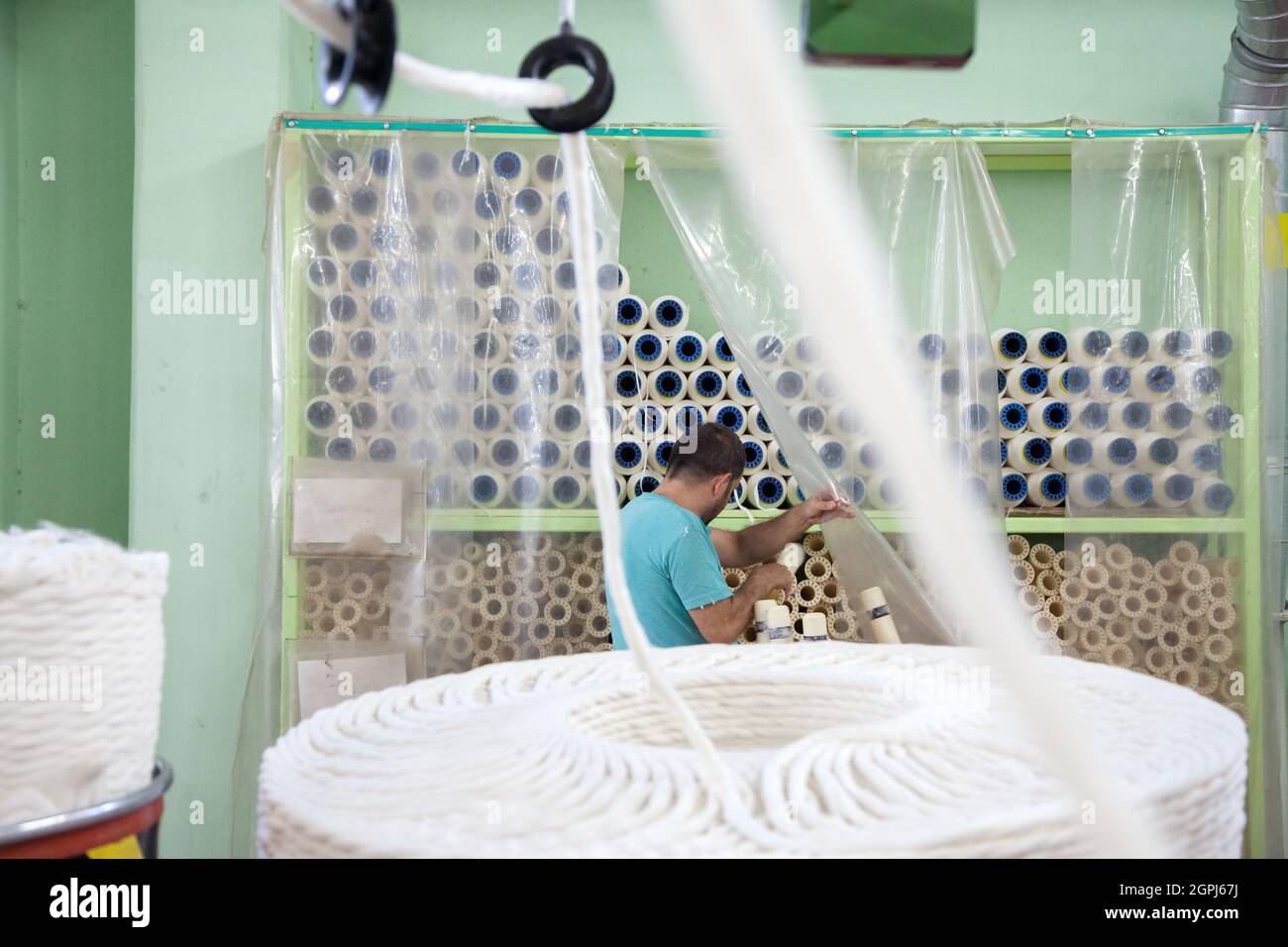 Cotton industry factory hi-res stock photography and images - Alamy