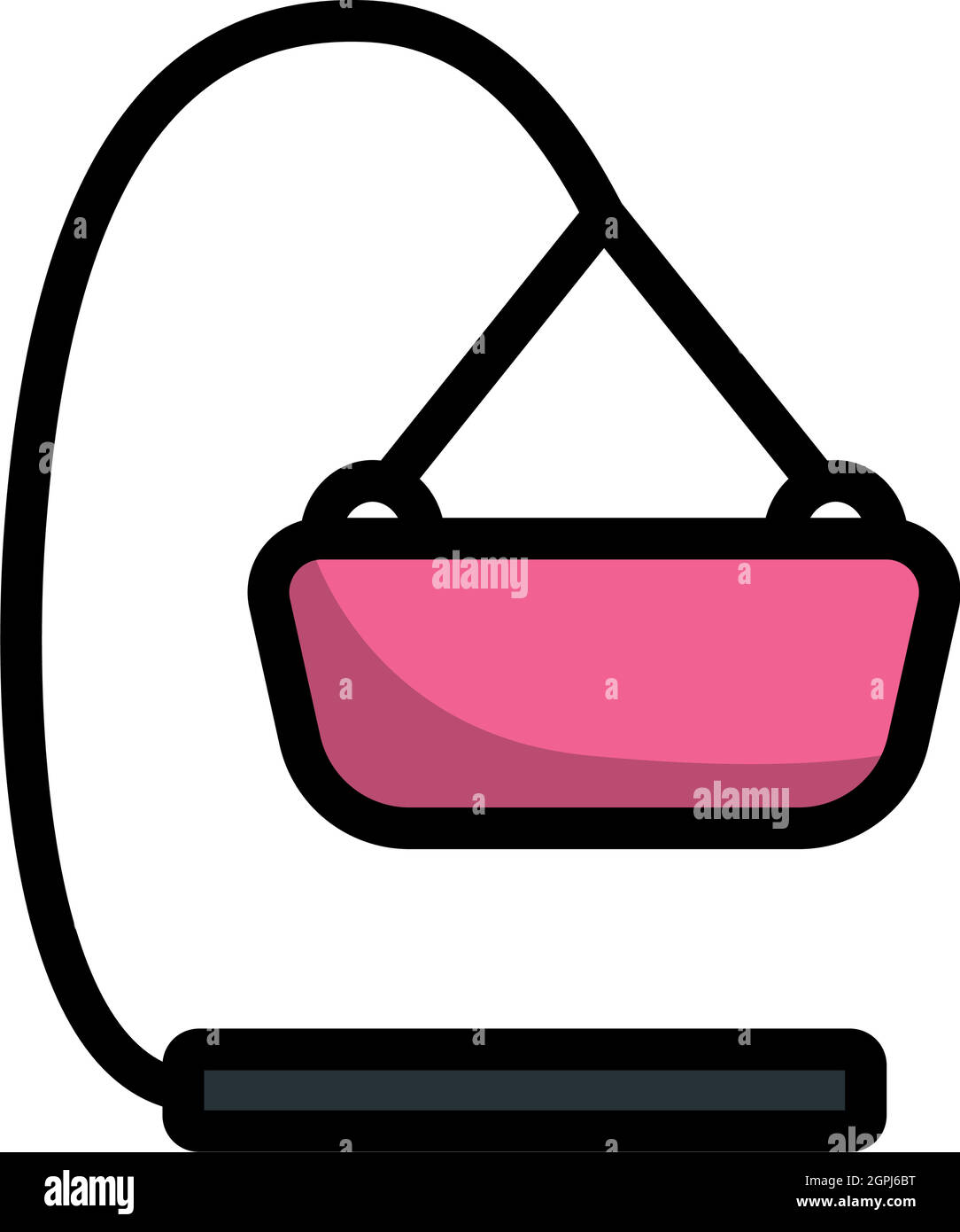 Baby Hanged Cradle Icon Stock Vector Image & Art - Alamy