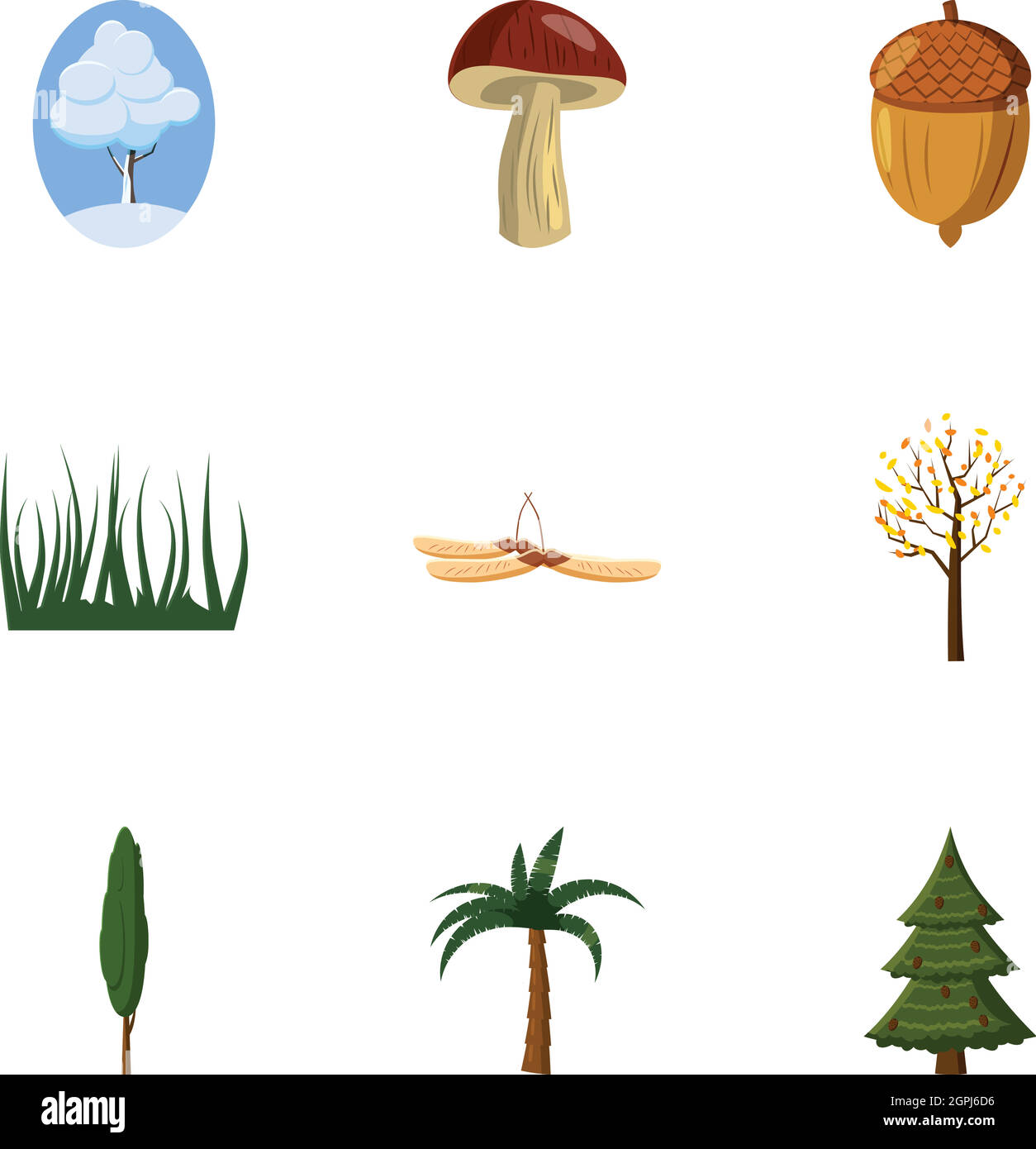 Cartoon nature icons hi-res stock photography and images - Alamy