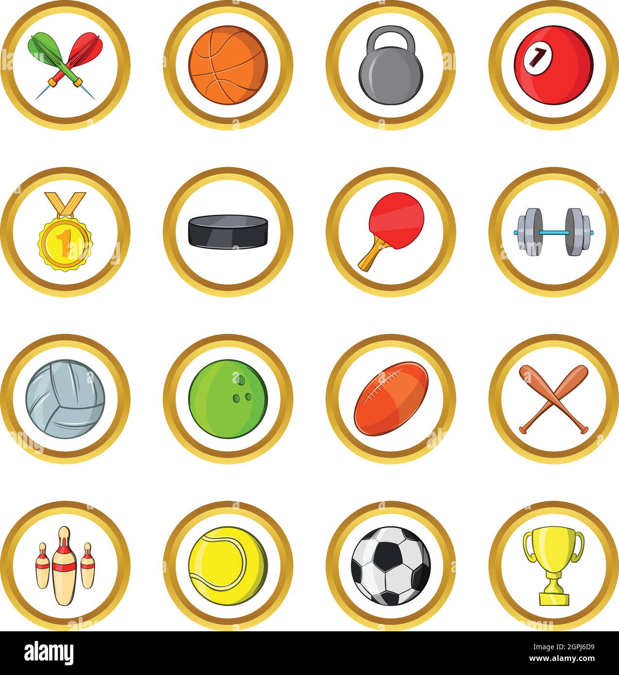 Sport vector set, cartoon style Stock Vector Image & Art - Alamy