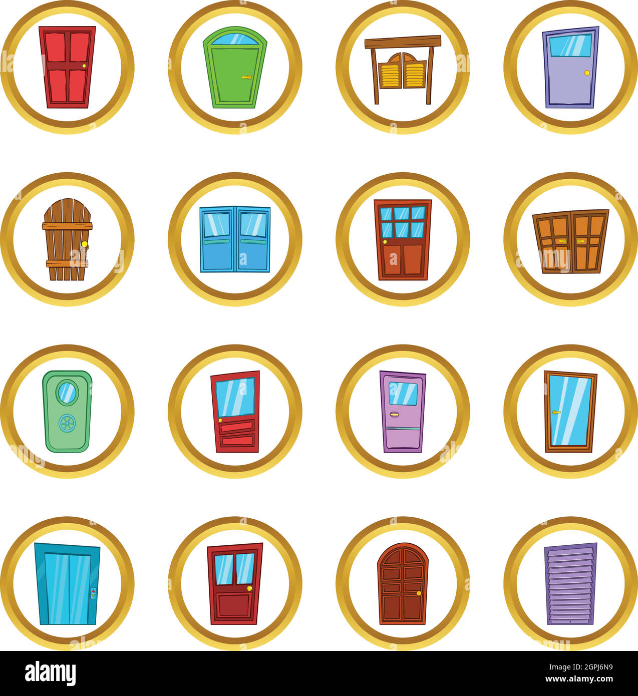 Office door icon cartoon Cut Out Stock Images & Pictures - Alamy