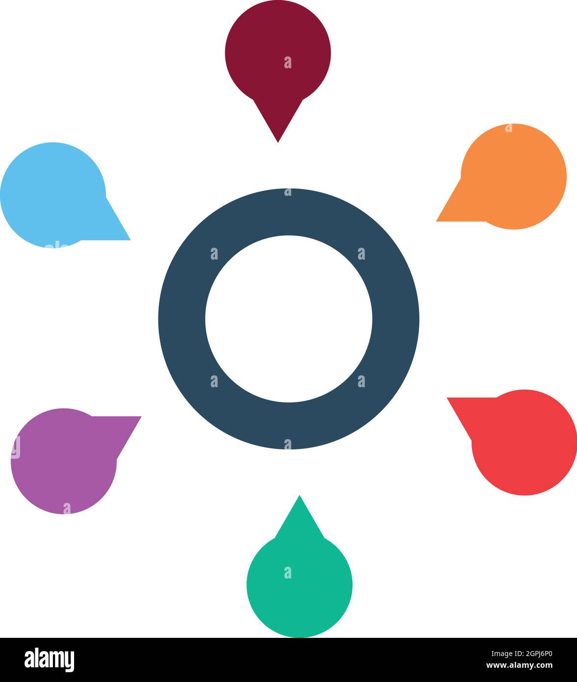 Dropped circle icon, flat style Stock Vector Image & Art - Alamy
