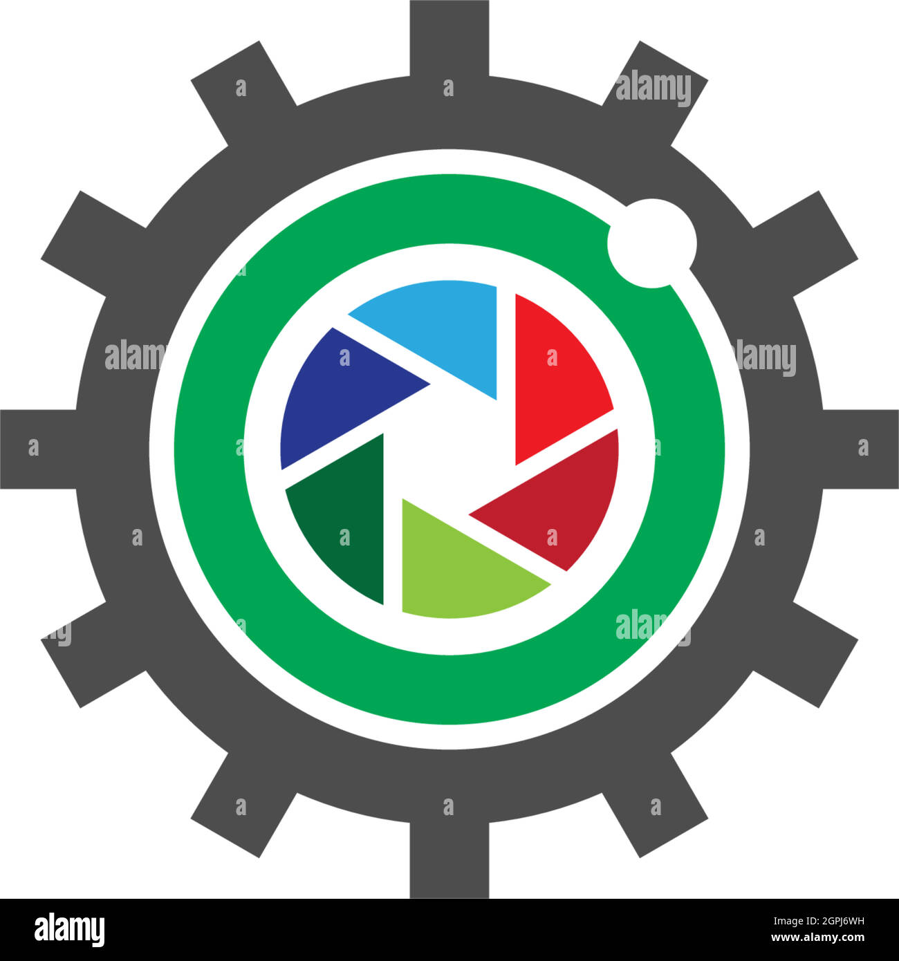 Camera shutter logo gear Stock Vector Image & Art - Alamy
