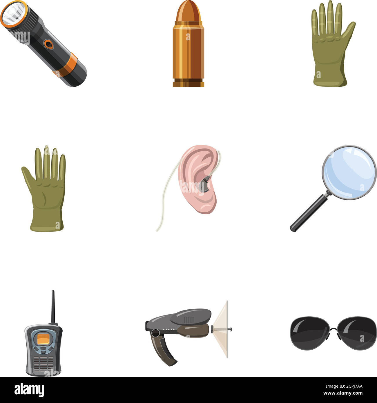 Surveillance icons set, cartoon style Stock Vector Image & Art - Alamy