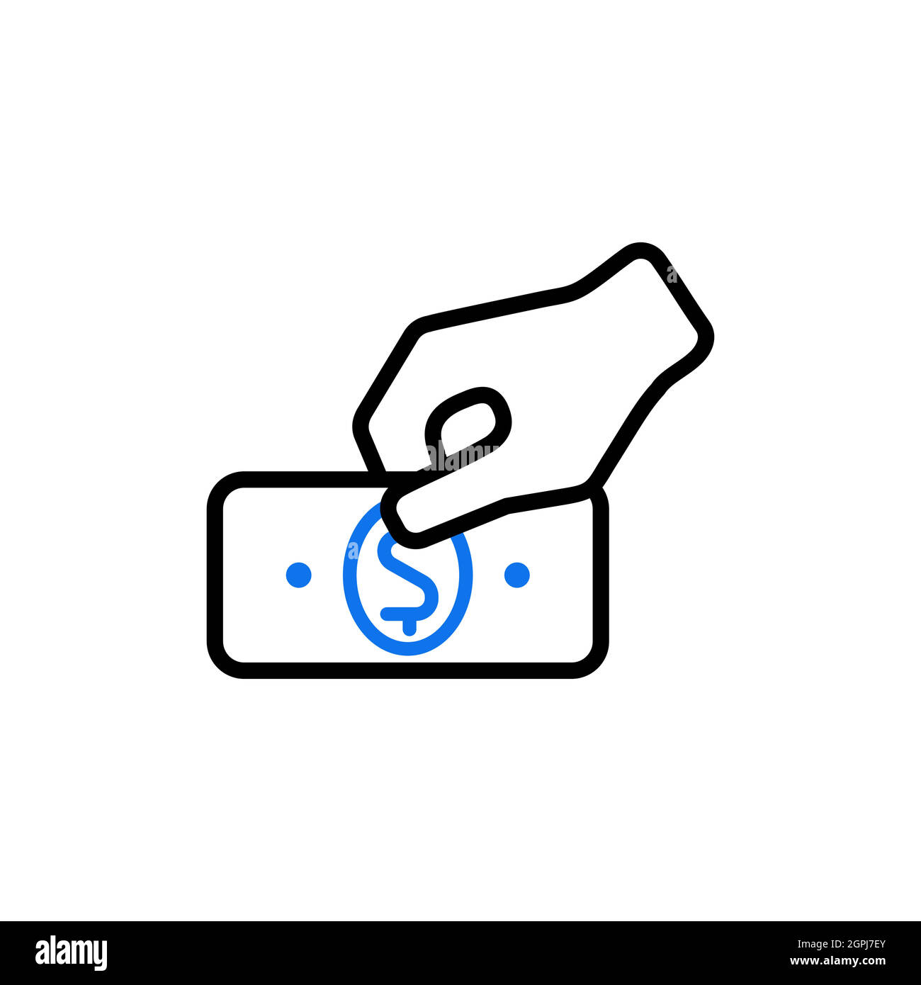 Hand giving money vector Stock Vector Images - Alamy