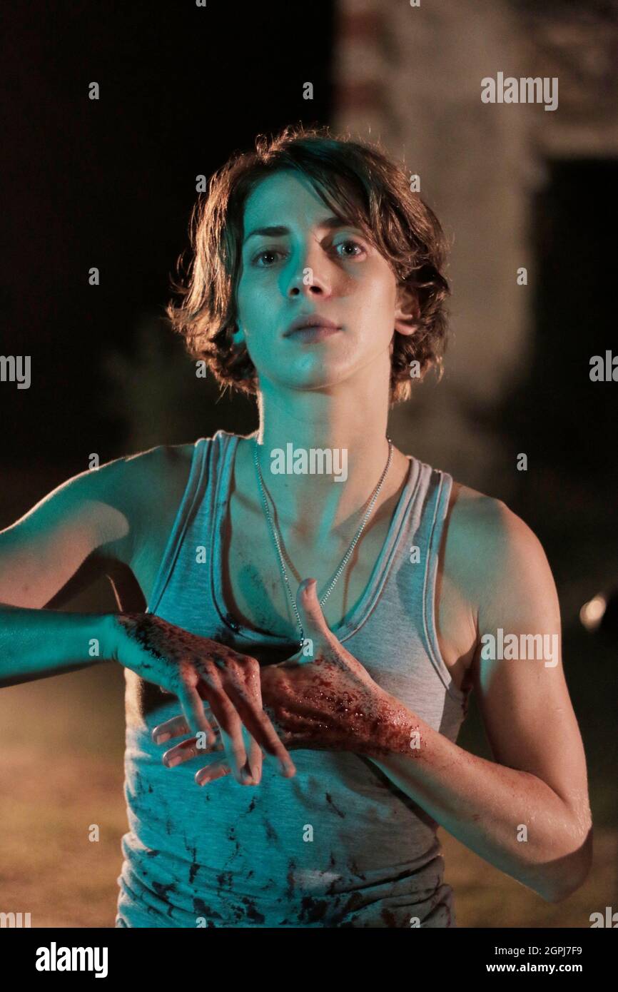 Woman Covered in blood Stock Photo - Alamy