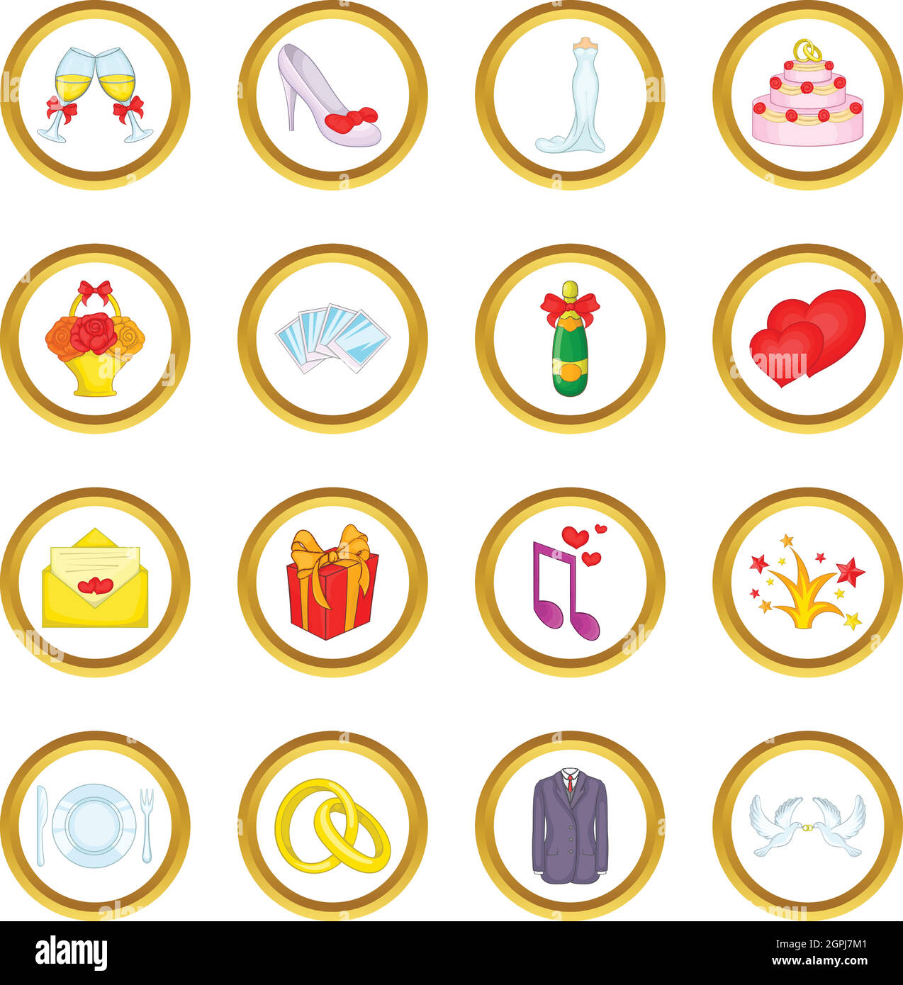 Wedding ceremony vector invitation Cut Out Stock Images & Pictures - Alamy