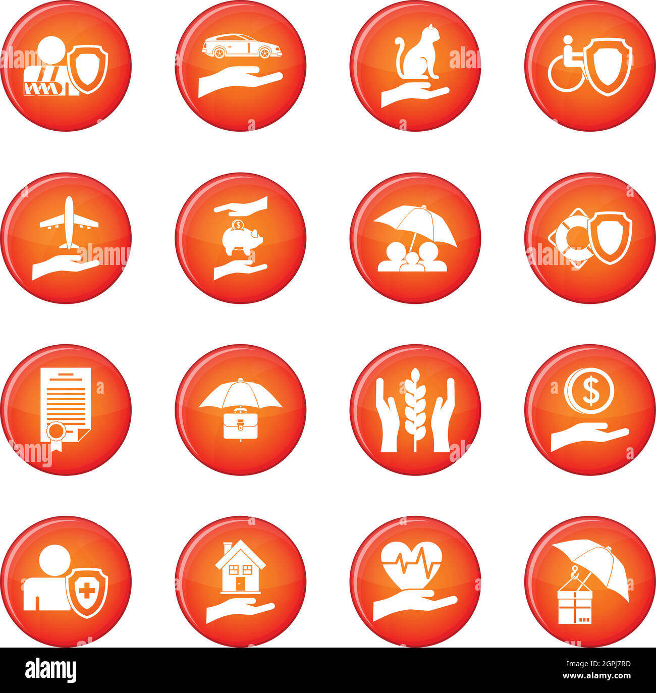 Insurance icons vector set Stock Vector Image & Art - Alamy