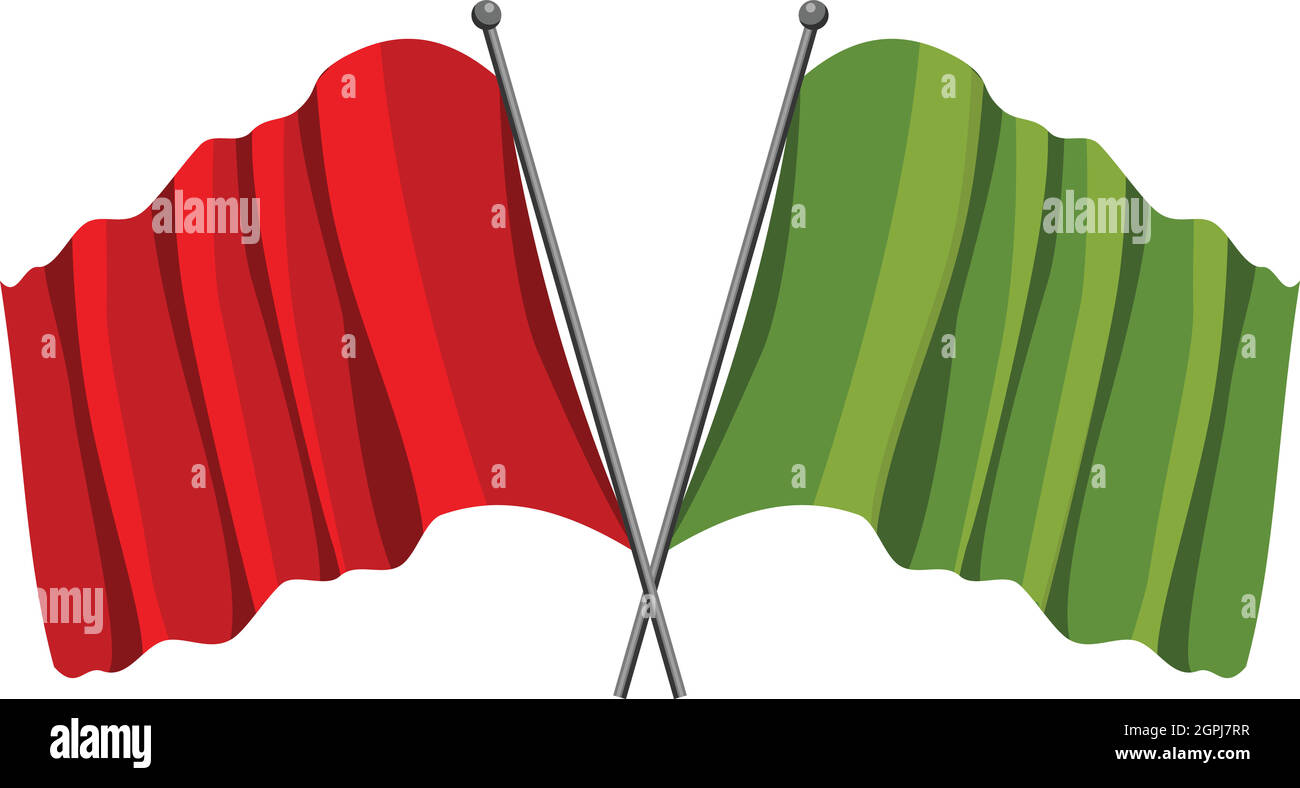 Flags icon, cartoon style Stock Vector Image & Art - Alamy