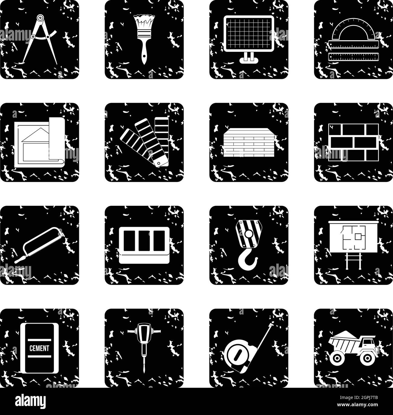 Construction paint tools icon Black and White Stock Photos & Images - Alamy