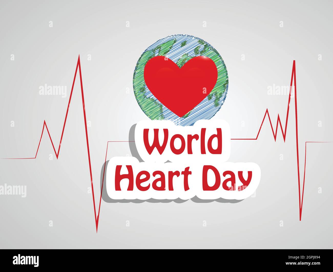 World Heart Day Background Stock Vector Image & Art - Alamy