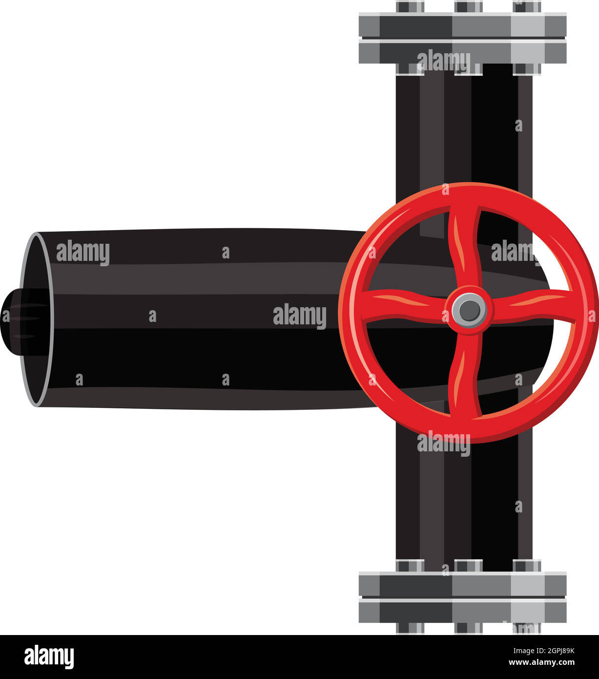 Pipe with valves icon, cartoon style Stock Vector Image & Art - Alamy