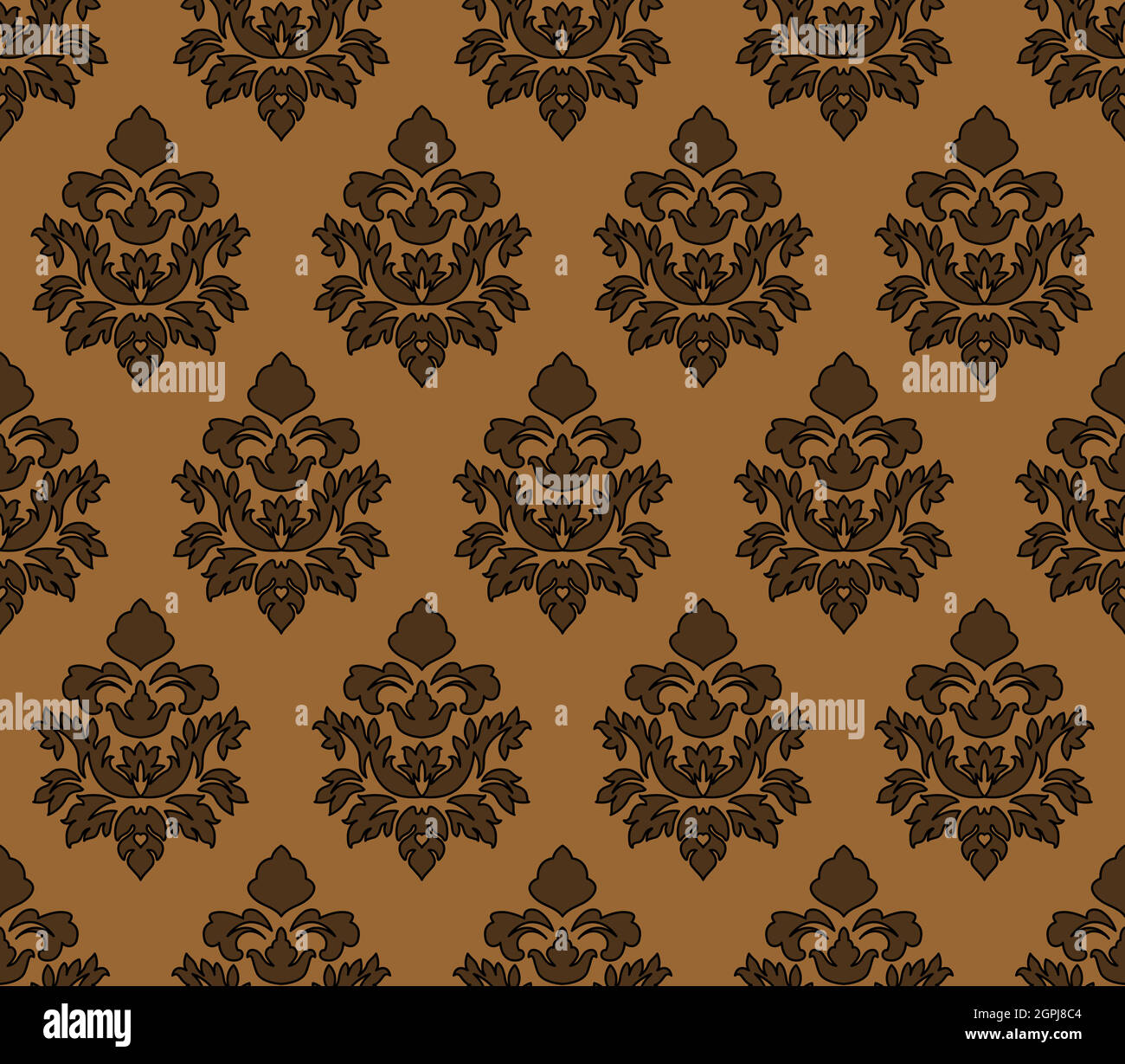 Damask Seamless Outline Pattern Stock Vector Image & Art - Alamy