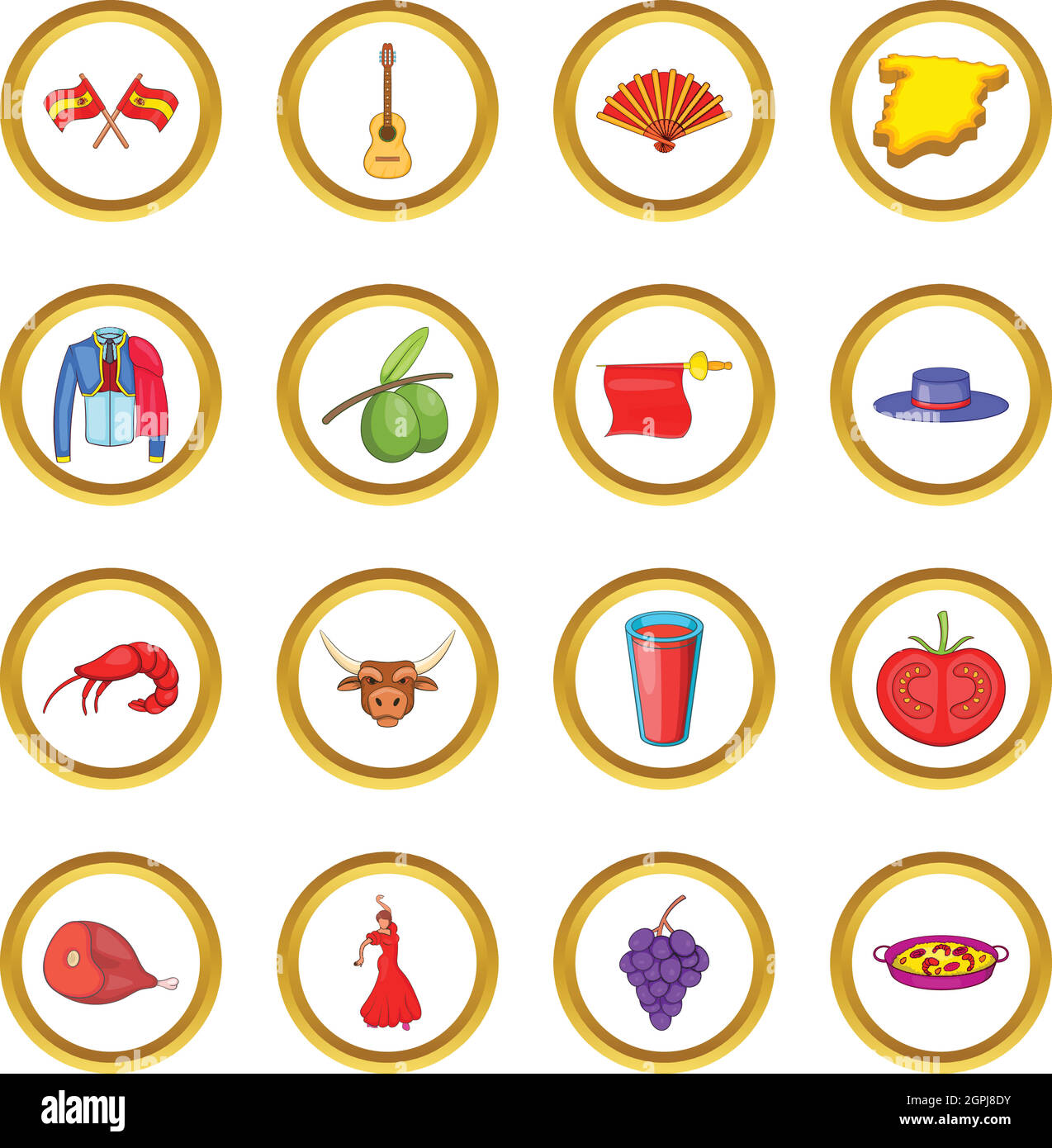 Spain madrid spanish ham Stock Vector Images - Alamy