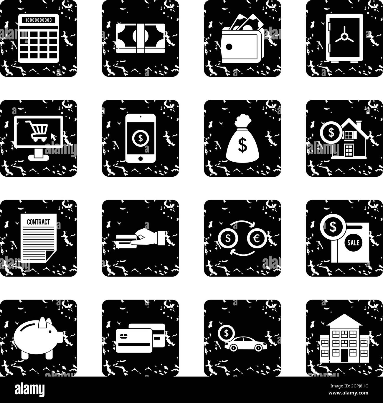 Credit set icons, grunge style Stock Vector Image & Art - Alamy