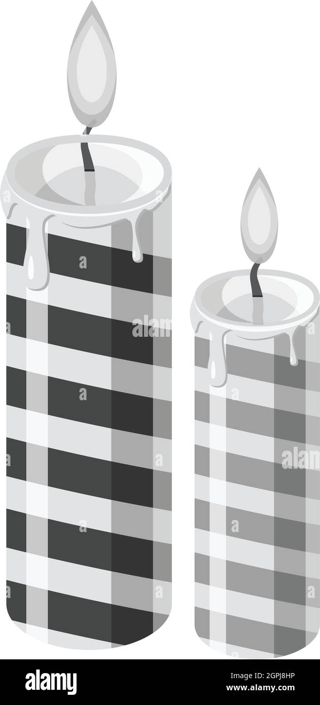 Festive candle icon, gray monochrome style Stock Vector Image & Art - Alamy