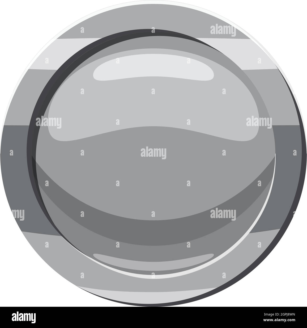 Gray button icon, cartoon style Stock Vector Image & Art - Alamy