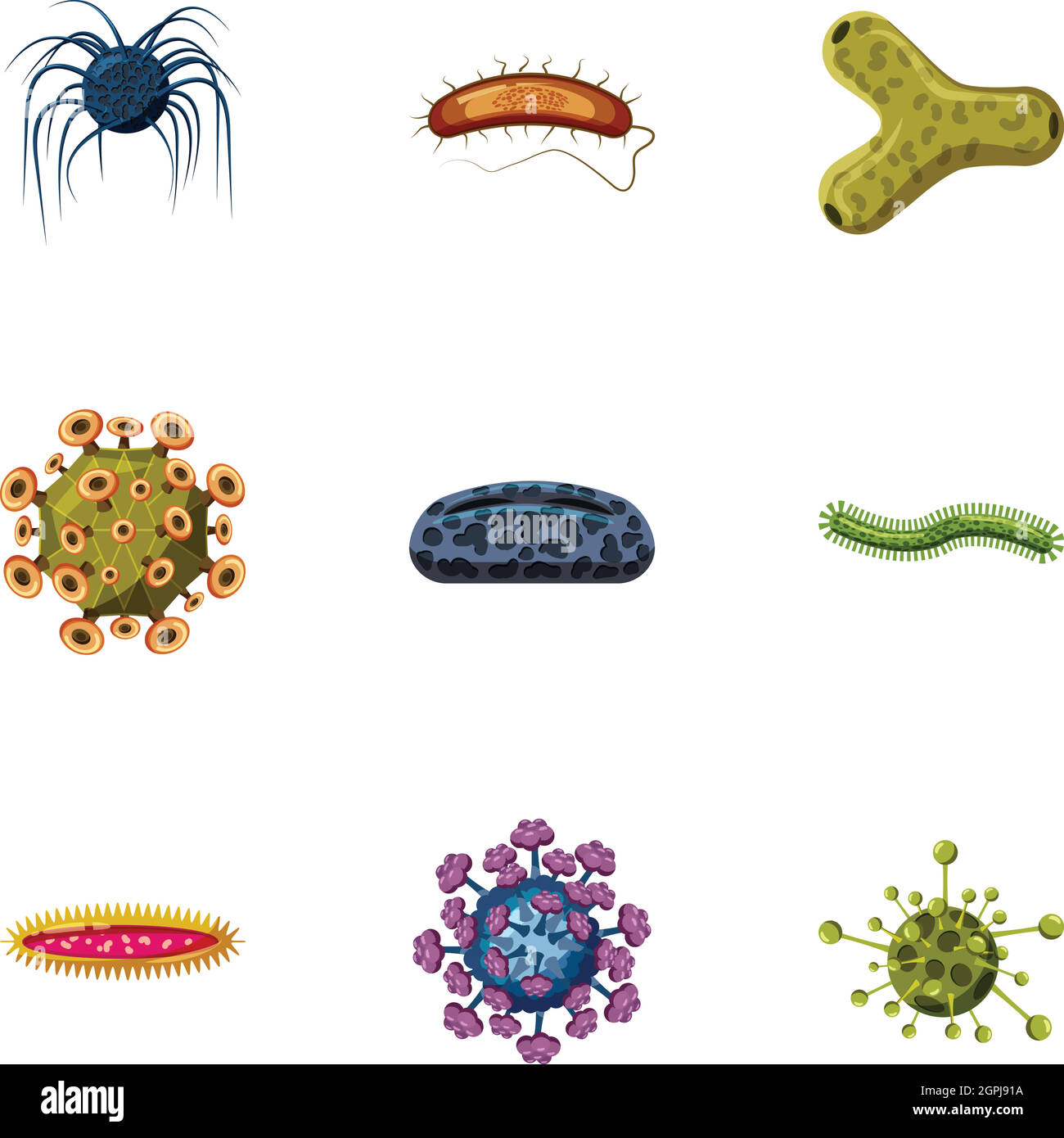 Cells icons set, cartoon style Stock Vector Image & Art - Alamy