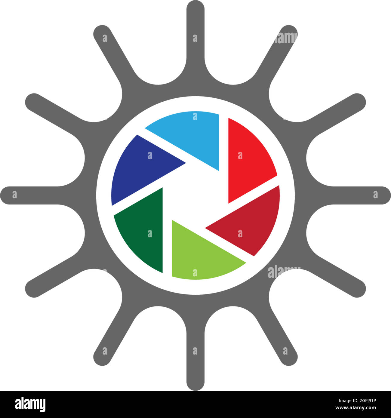 Camera shutter logo gear Stock Vector Image & Art - Alamy