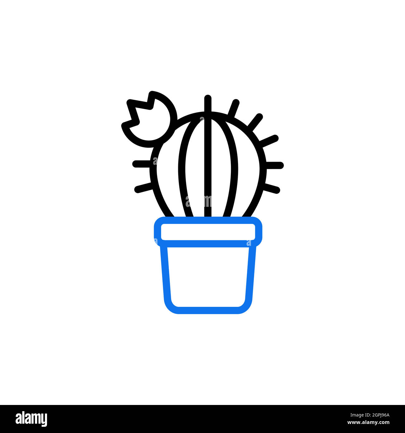Cactus outline icon. Workspace sign Stock Vector Image & Art - Alamy