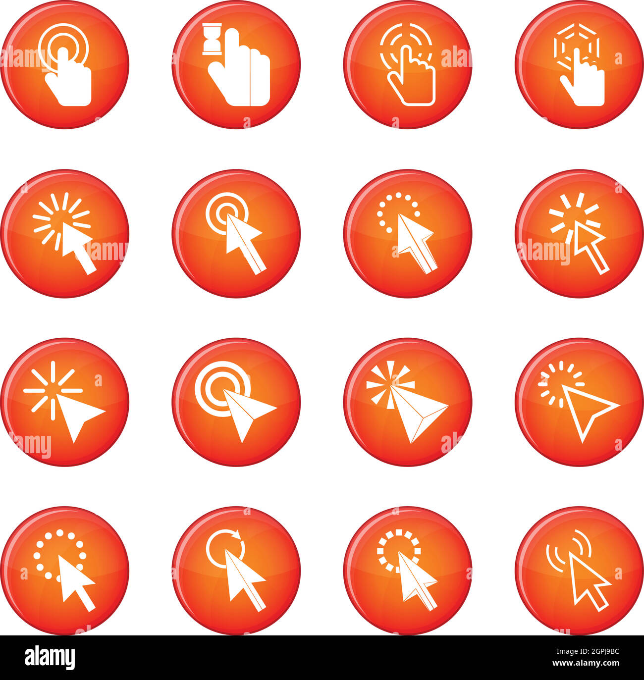 Mouse pointer icons vector set Stock Vector Image & Art - Alamy